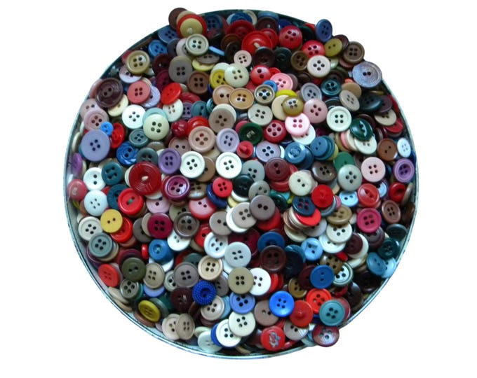 200 Colorful Vintage Buttons - Great for Scrapbooking - Crafting ...