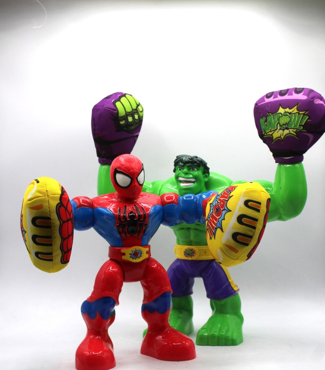 Playskool Marvel Super Hero Adventures Kapow Smash Action 10" Spider ...