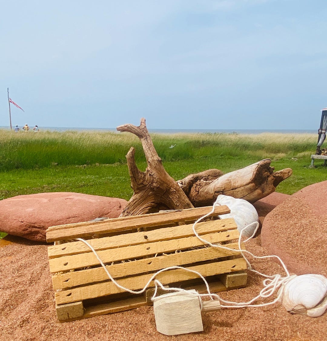 Miniature Wooden Mini Lobster Trap Replica Nautical Model Ornament ...