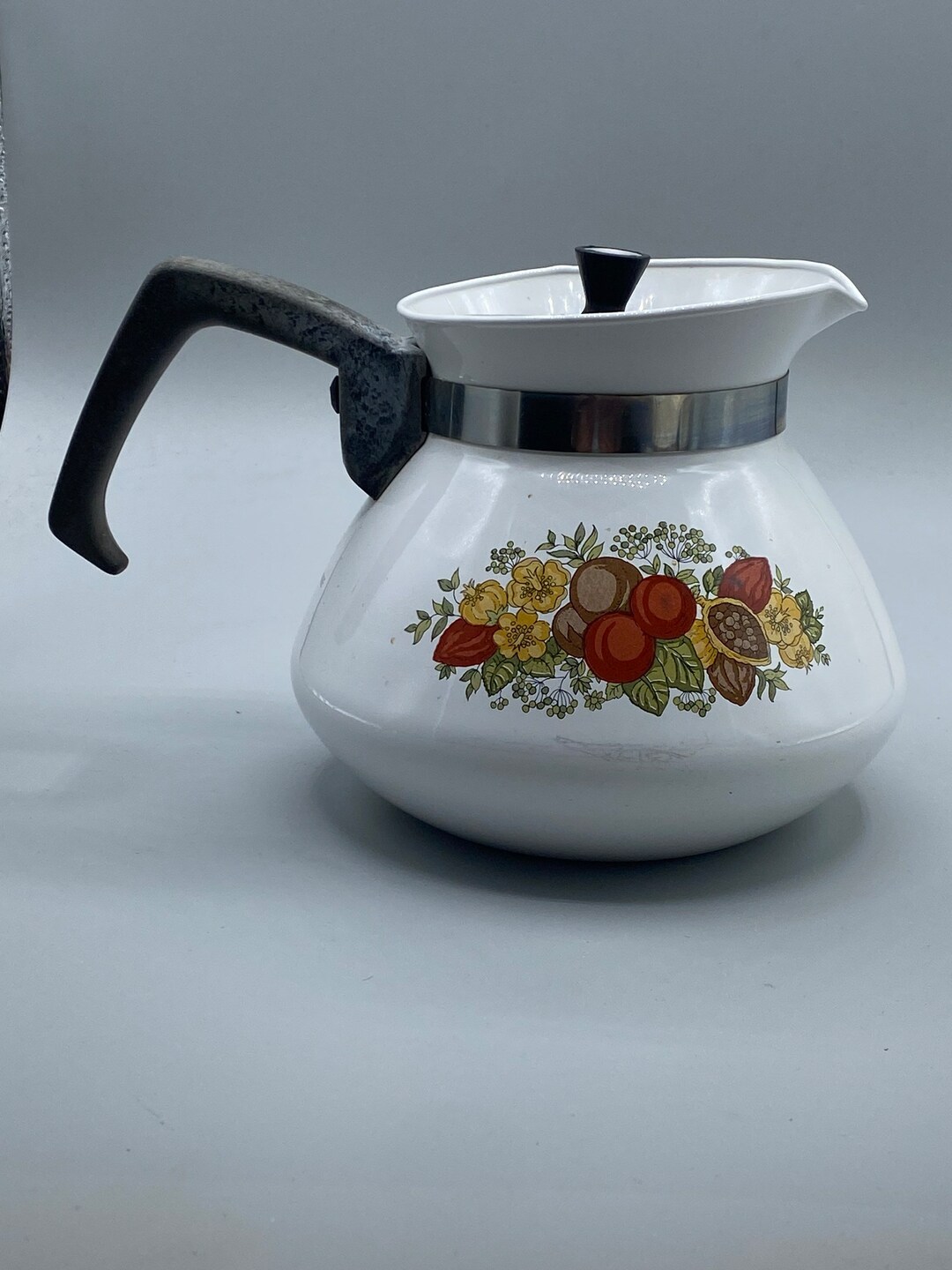 Corningware Teapot Spice of Life Corning Ware Tea Kettle Retro Pattern ...