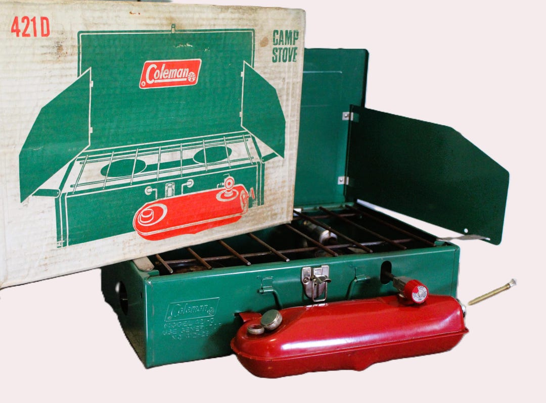 Coleman Campstove Camping Equipment 421 D Two-burner Camp Stove Vintage ...