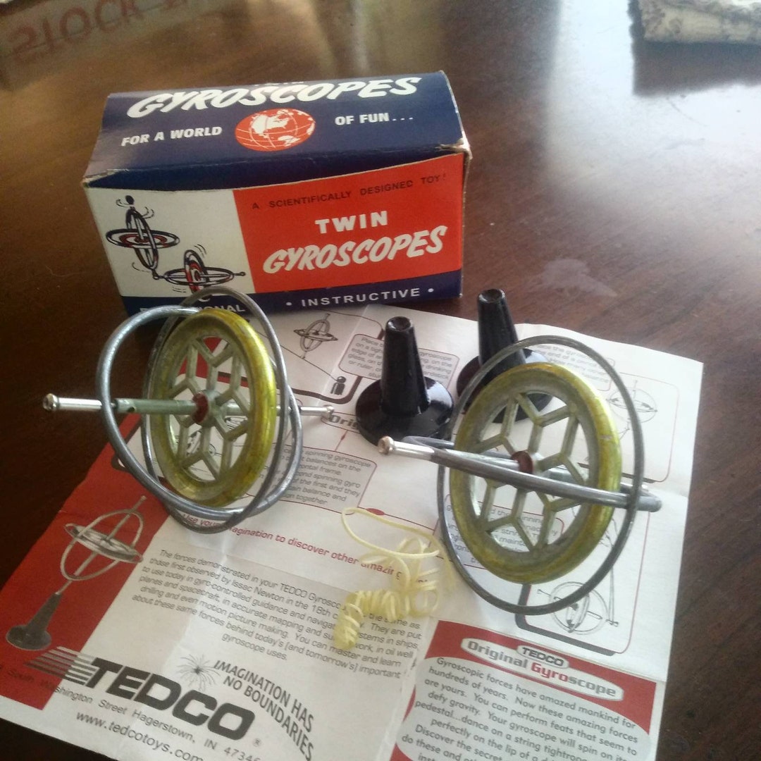 Tedco Gyroscope Twin Pack Retro Science Physics Spinning Top Vintage ...