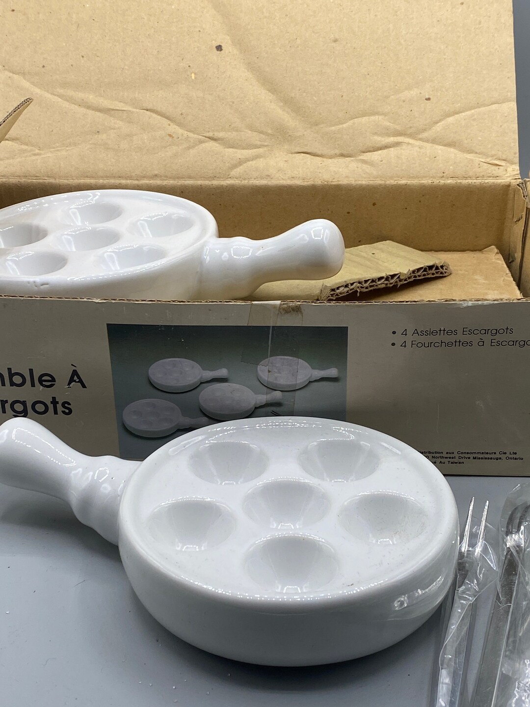 4 Escargot Cookers Snail Servers Escargot Set With Forks - Etsy