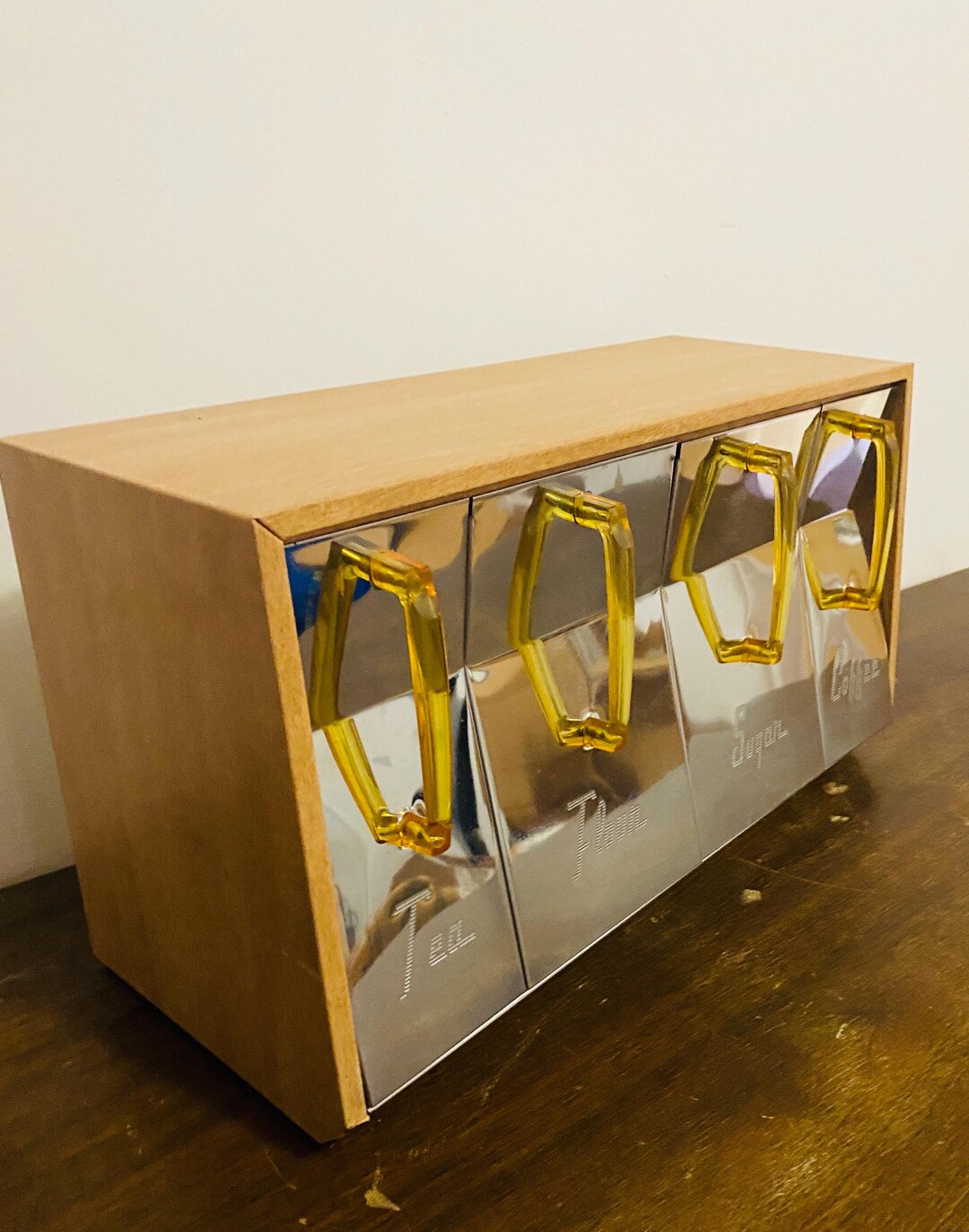 Canister Set Chrome Canister Set All in One Countertop 4 Bins With ...