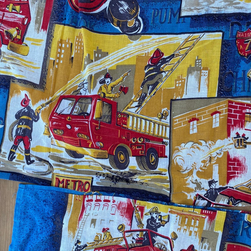 Fireman Fabric - Etsy