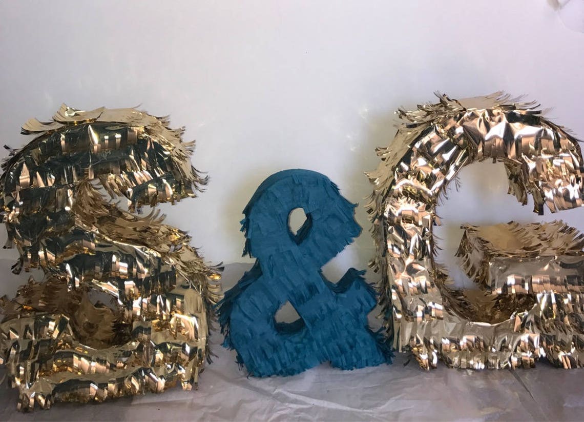 Custom listing Piñata Letters to spell T W I N S Fiesta | Etsy