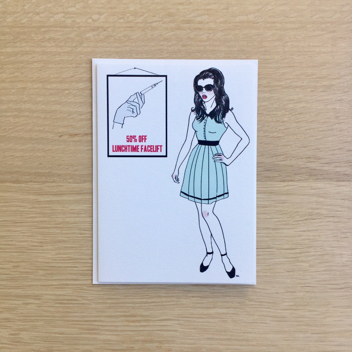 Sarcastic Botox, Filler, Facelift, Plastic Surgery Paper Greeting Card ...