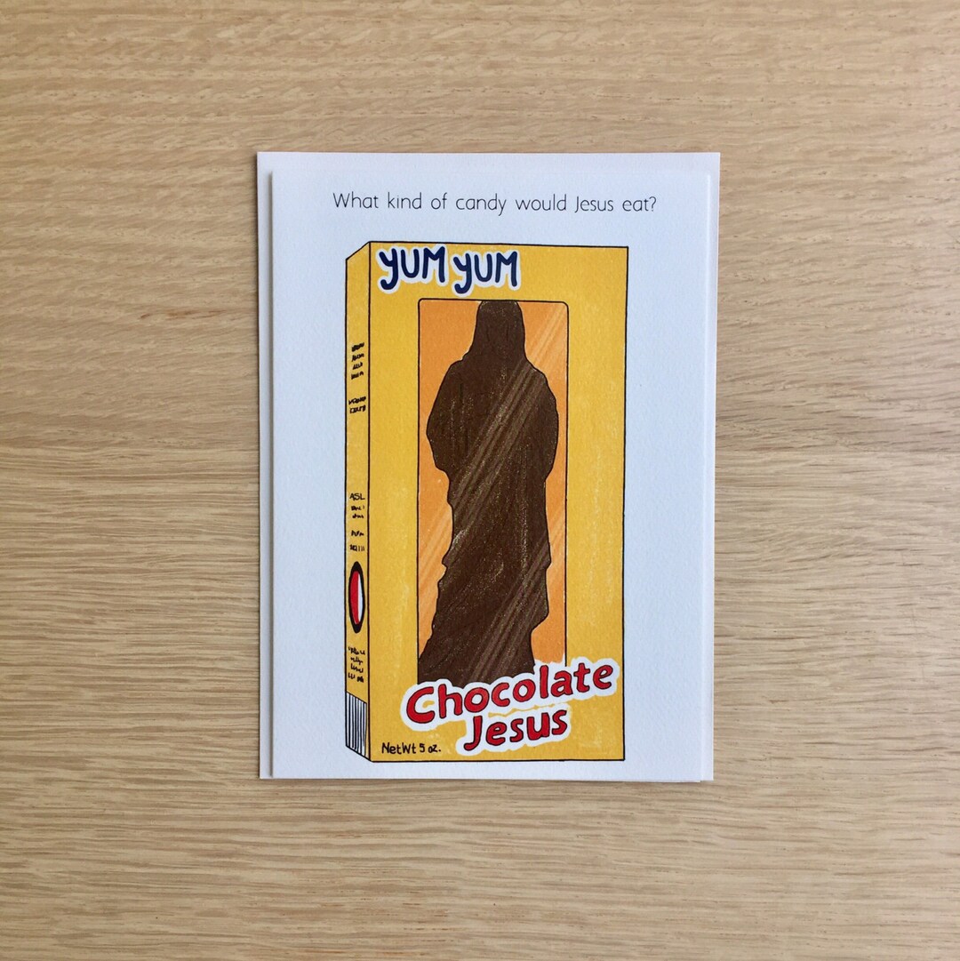 Funny Jesus Easter Candy Greeting Card - Etsy