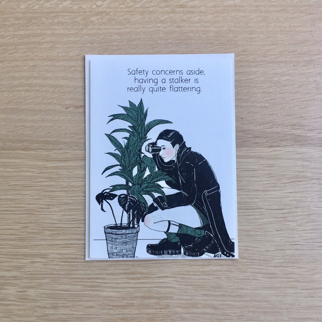 Funny Stalker Birthday Card - Etsy