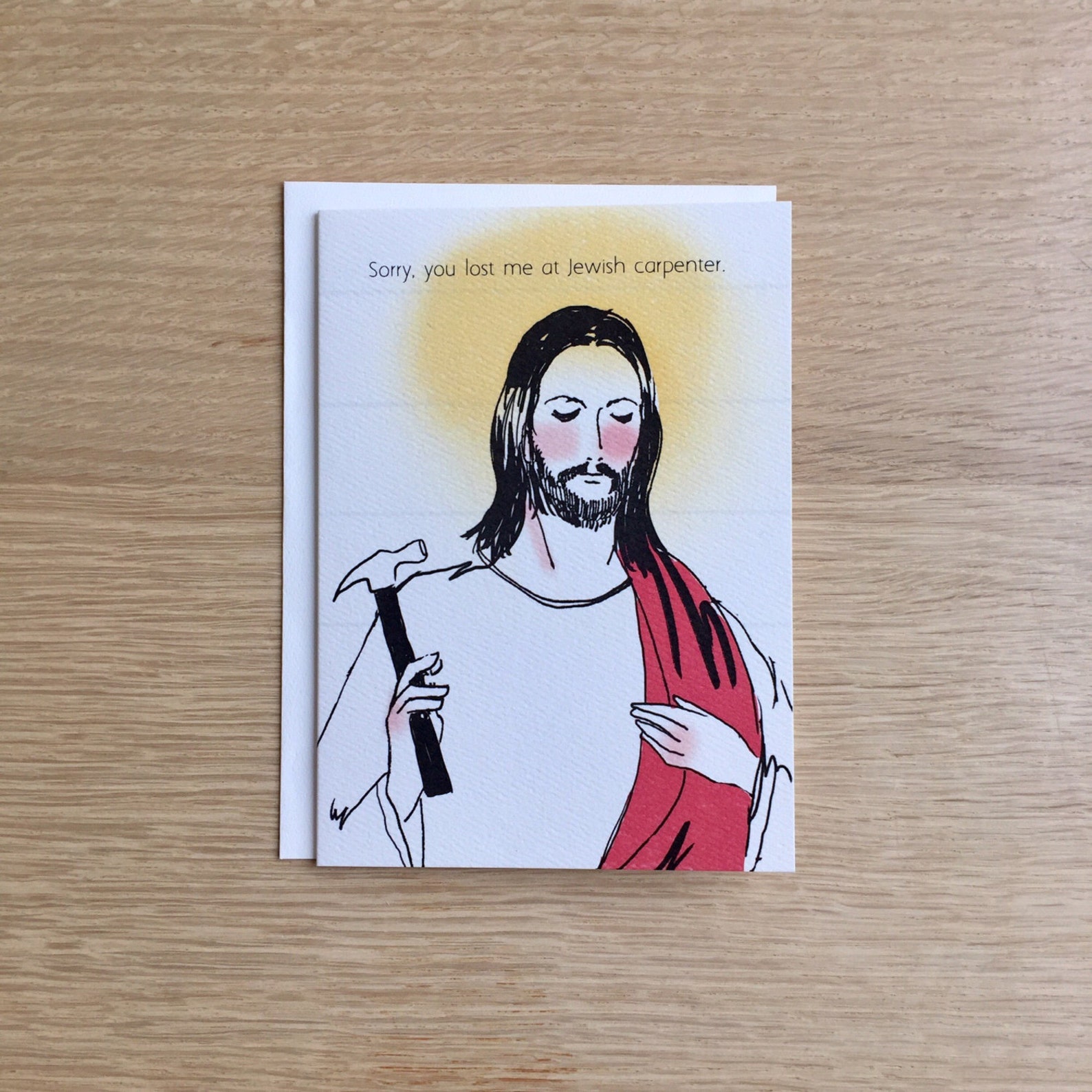 Funny Agnostic Atheist Christmas Card, Jewish Jesus Carpenter Card ...