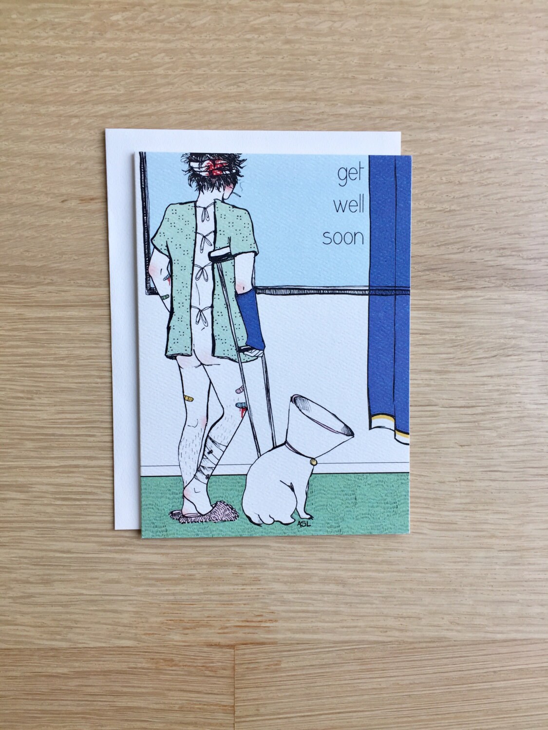 Funny Get Well Greeting Card - Etsy