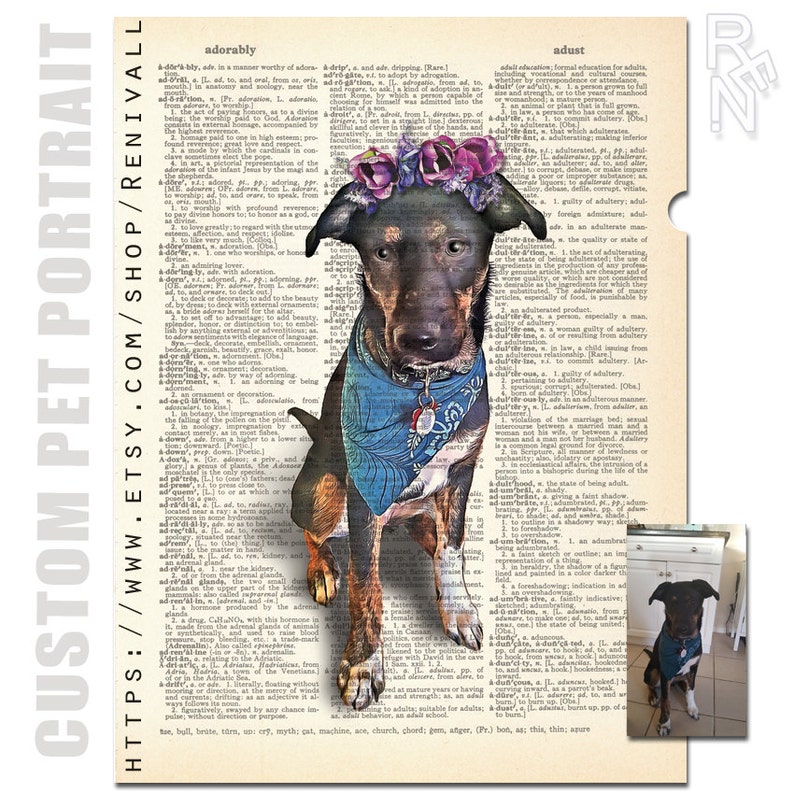 Custom Pet Portrait From Photo Personalized Gift Idea for | Etsy