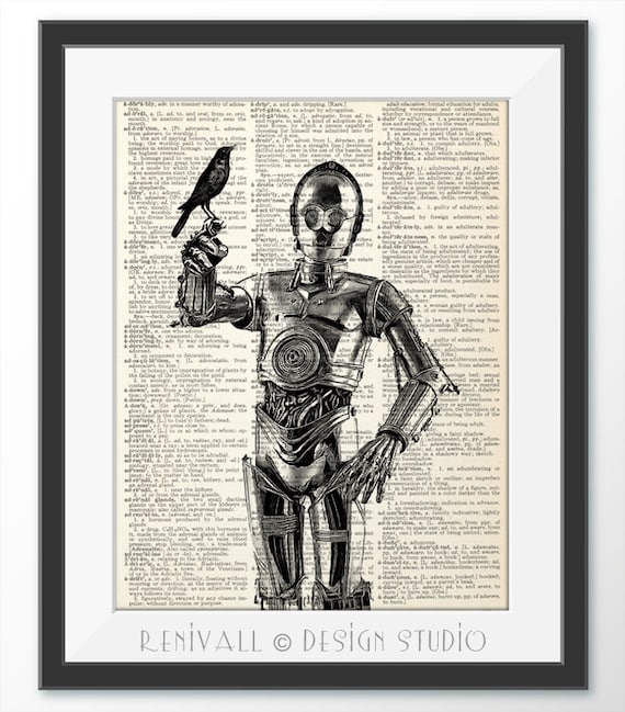 C3PO Star Wars Art Print Poster Print Wall Decor Star Wars | Etsy