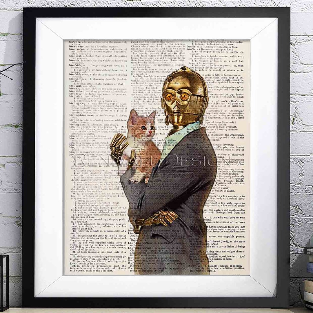 C3PO Star Wars Cat Lover Gift, Star Wars Art Print, Star Wars ...