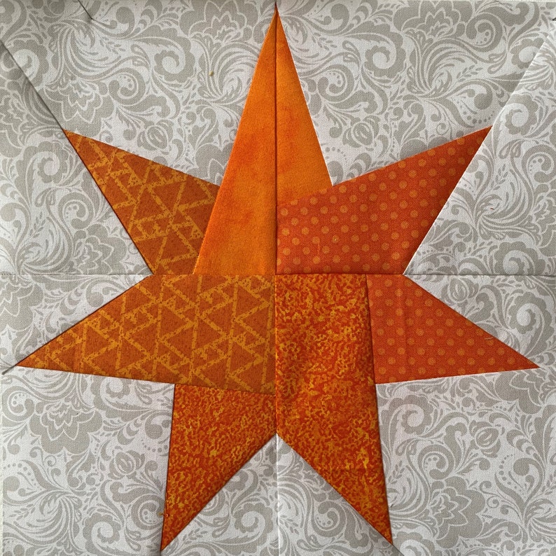 Pattern: Seven-pointed Star Block - Etsy