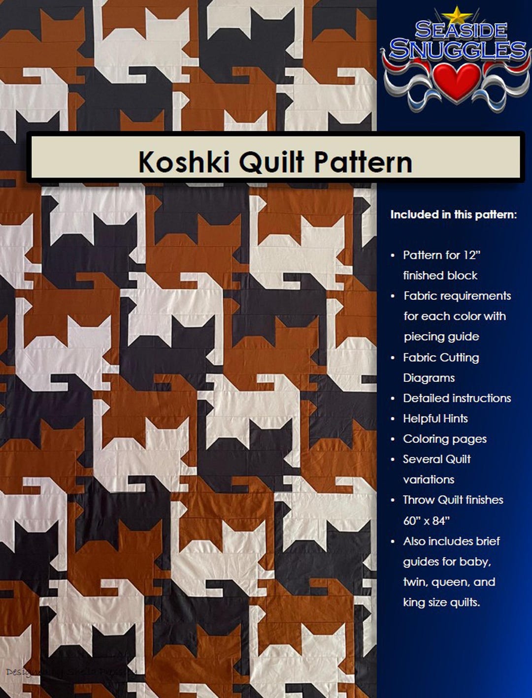 Digital Pattern: Koshki Quilt Pattern - Etsy
