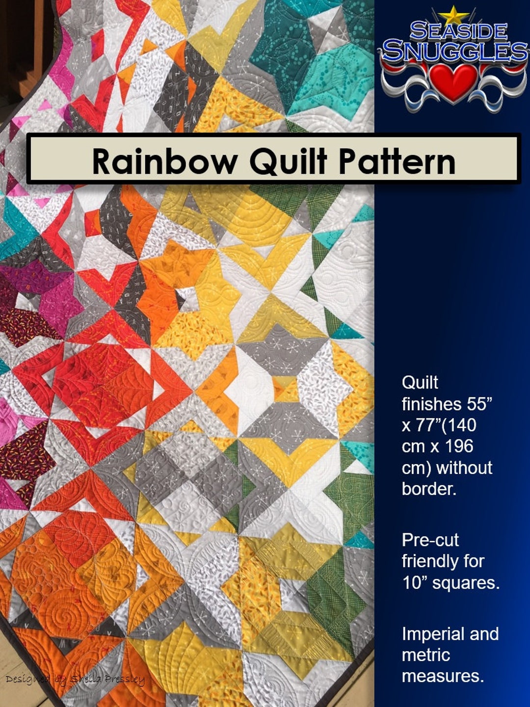 Pattern: Rainbow Quilt - Etsy