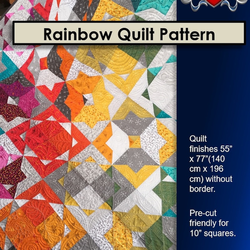 Rainbow Quilt - Etsy
