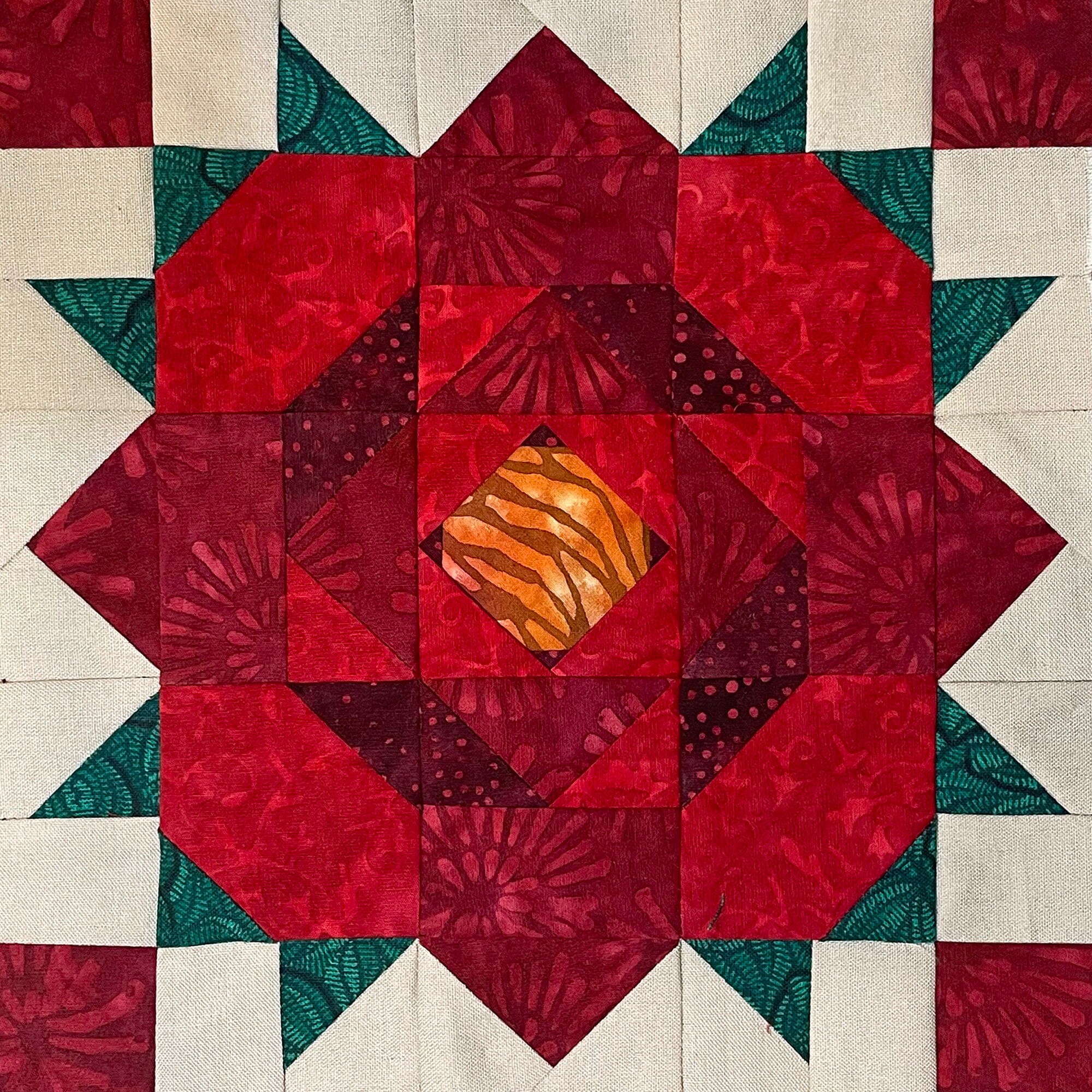 Digital Pattern: Barn Rose Quilt Block Pattern | Etsy