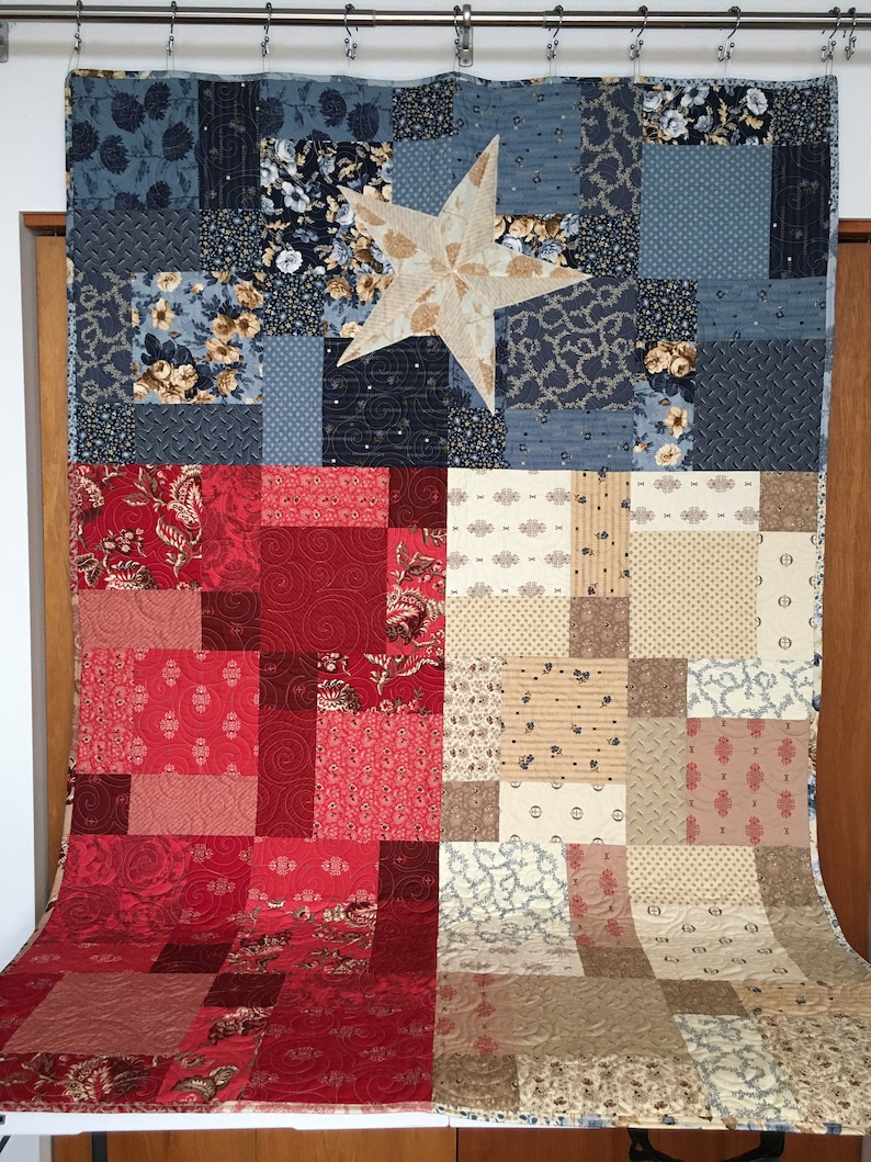 Texas Flag Quilt - Etsy