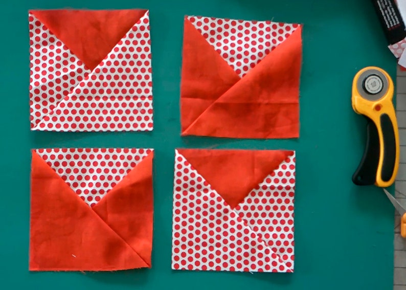 Digital Download: Quarter Square Triangle (four at a Time) Cheat Sheet ...