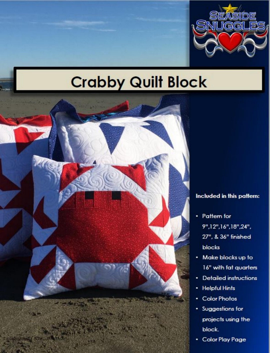 Pattern: Crabby Quilt Block - Etsy