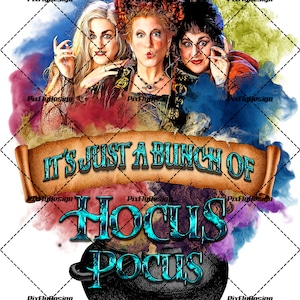 Hocus Pocus, Sanderson Sisters, Halloween Template for Sublimation DTG ...