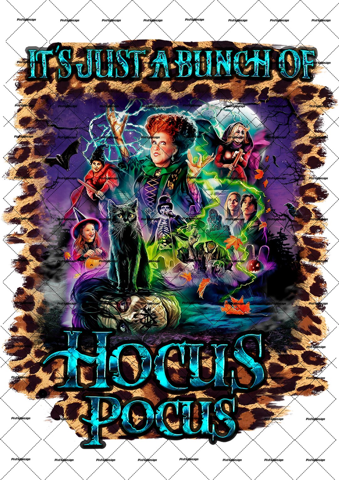 Hocus Pocus, Sanderson Sisters, Halloween Template for Sublimation DTG ...
