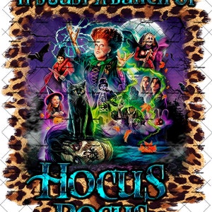 Hocus Pocus, Sanderson Sisters, Halloween Template for Sublimation DTG ...