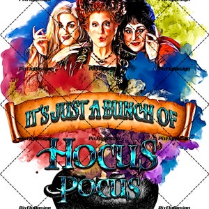 Hocus Pocus, Sanderson Sisters, Halloween Template for Sublimation DTG ...
