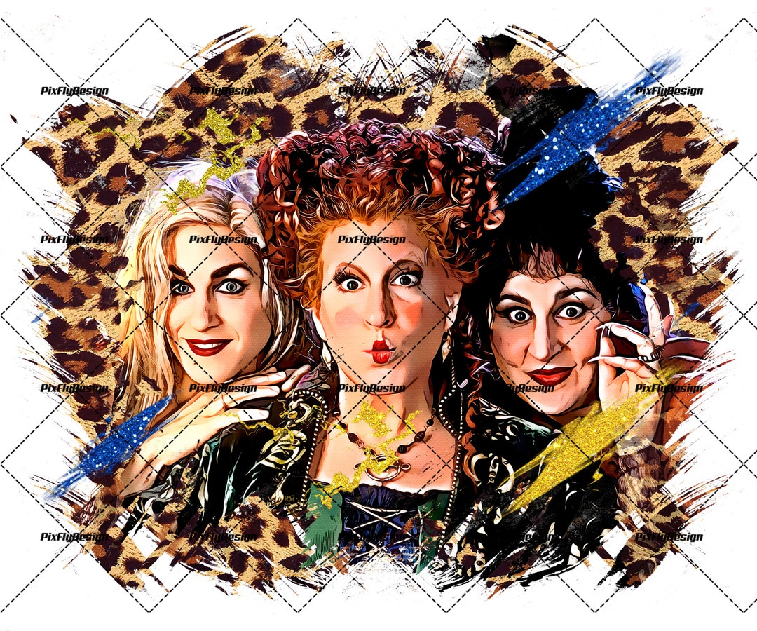 Hocus Pocus Sanderson Sisters Halloween Template For Sublimation Dtg