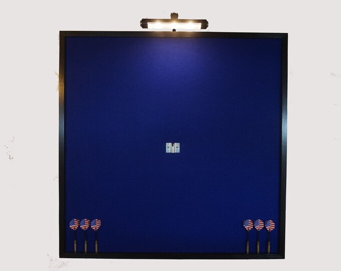 32" X 32" LED Lighted Custom Dart Board Backboard & Dart Storage ...