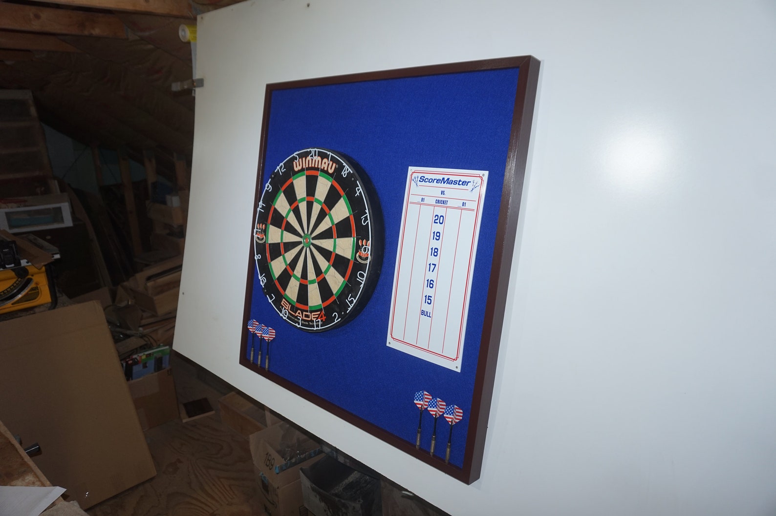 Custom Royal Blue and Black Dart Board Backboard W/winmau - Etsy