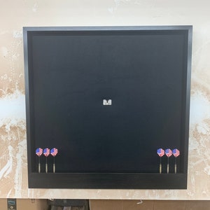 All Black Dart Board Backboard, Oversized 32 X 32 Surround Dartboard ...