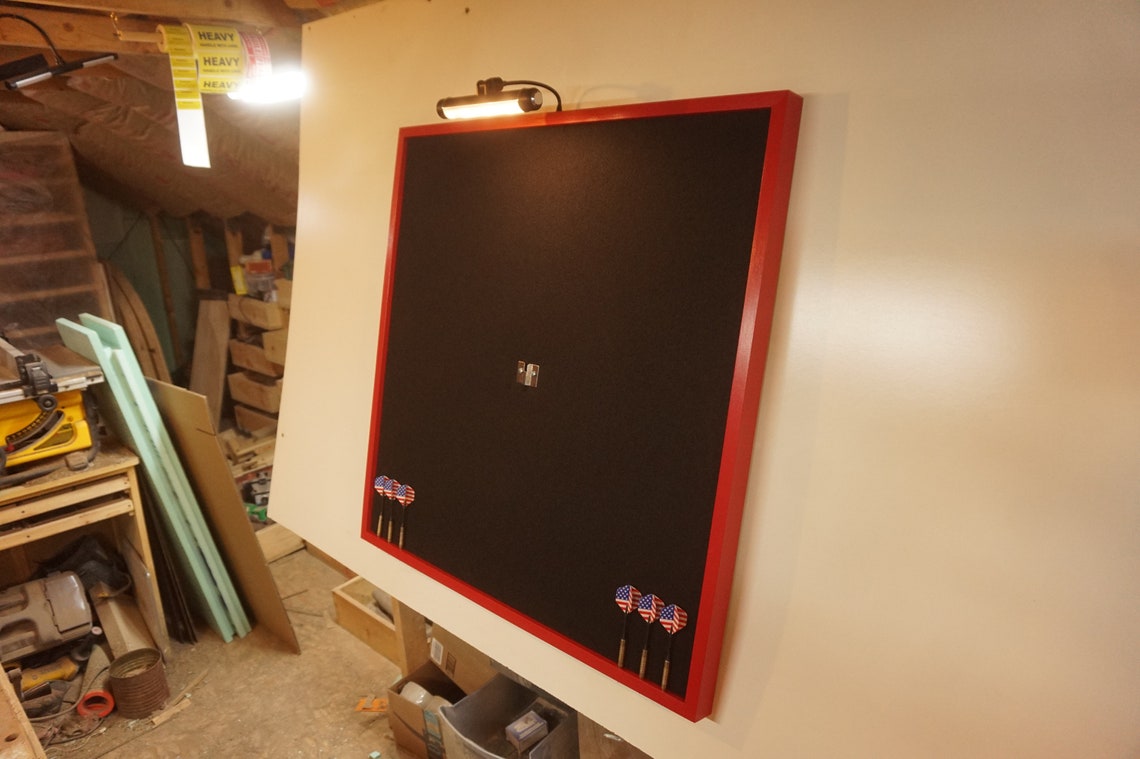 LED Lighted Dart Board Backboard & Winmau Blade 5 Staple-free - Etsy