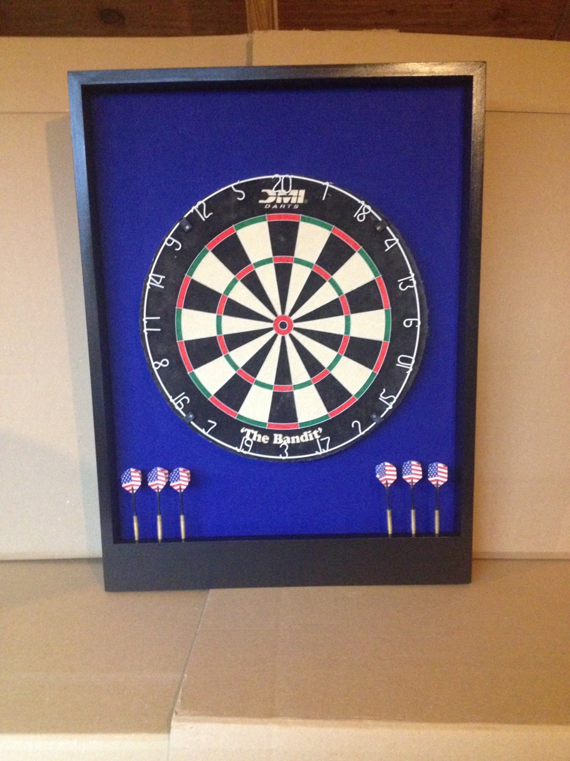 Royal Blue & Black Dart Board Backboard/surround Dartboard - Etsy