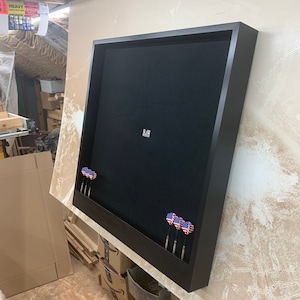 All Black Dart Board Backboard, Oversized 32 X 32 Surround Dartboard ...