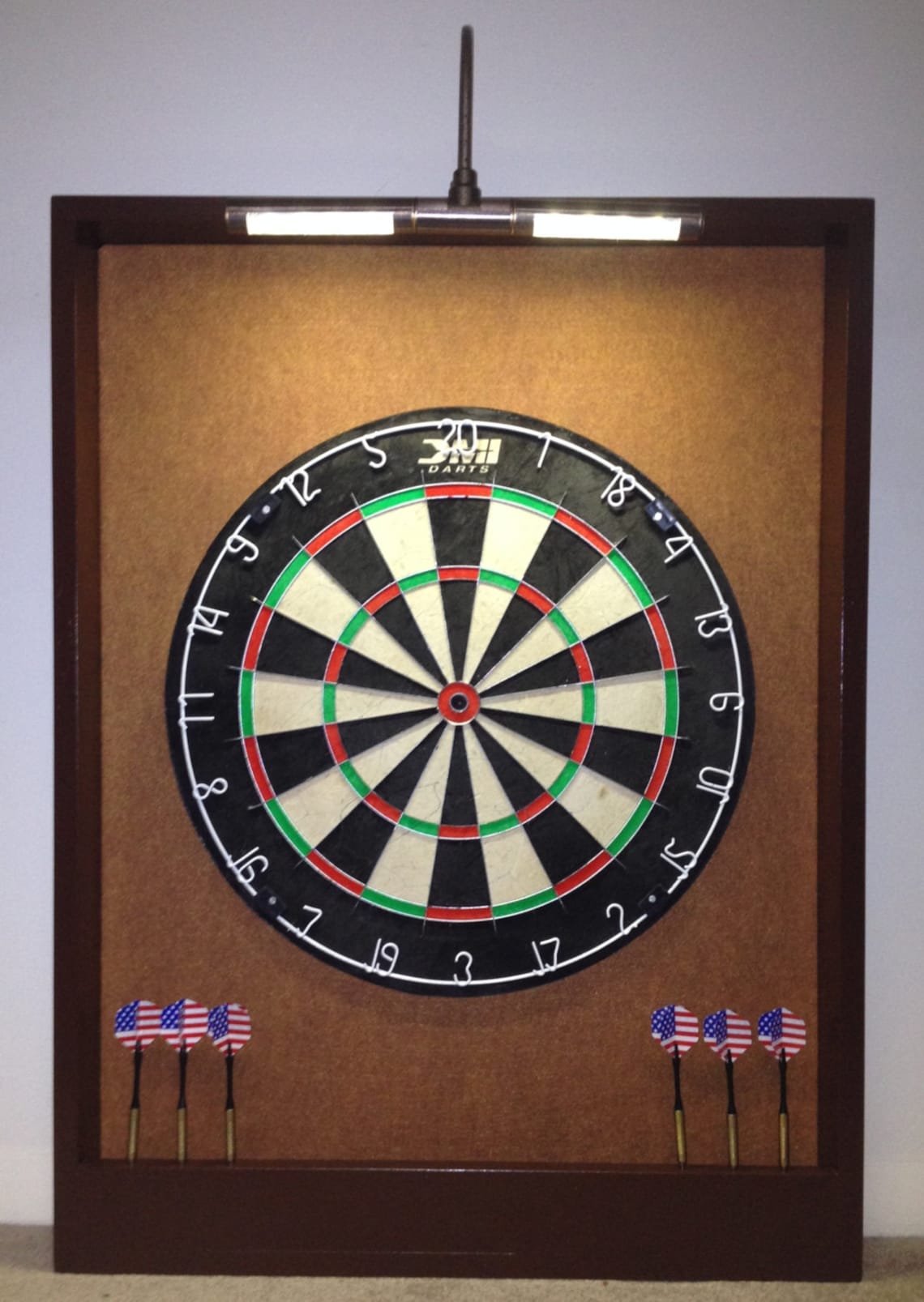 Custom LED Lighted Dart Board Backboard Copper Colored Felt & | Etsy