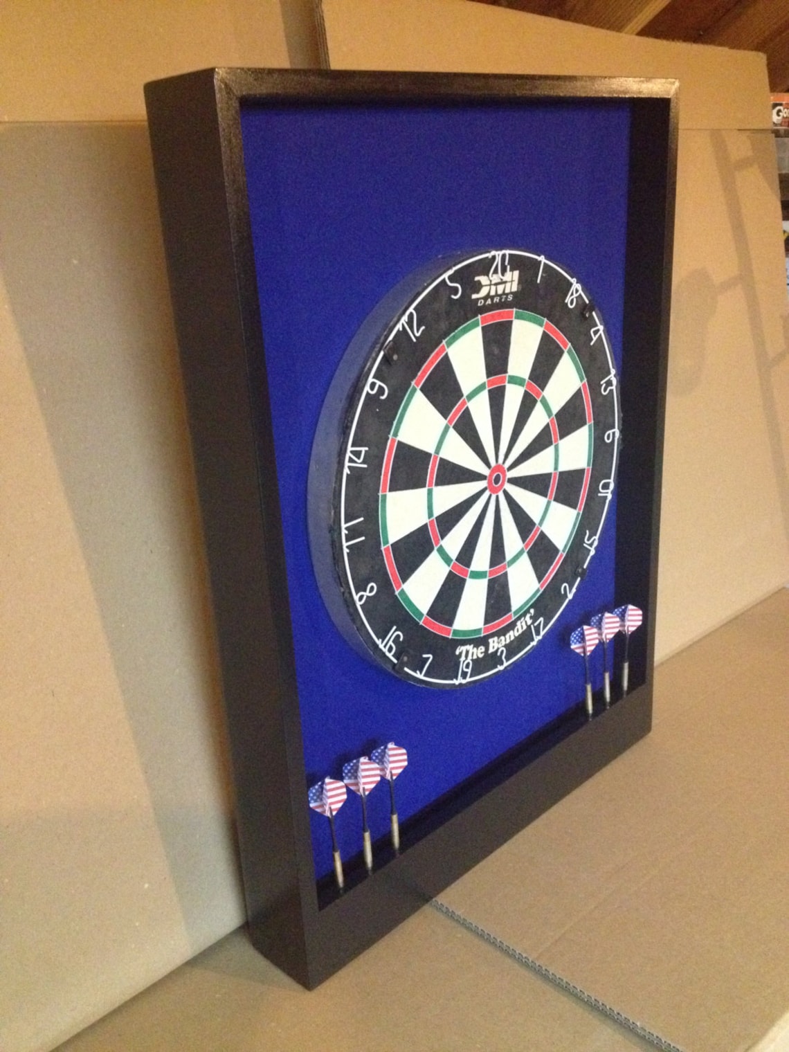 Royal Blue & Black Dart Board Backboard/Surround Dartboard | Etsy