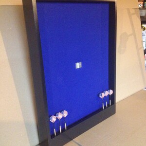 Royal Blue & Black Dart Board Backboard/surround Dartboard Cabinet W ...