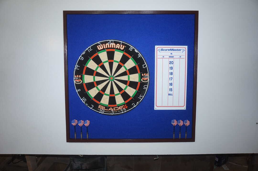 Custom Royal Blue and Black Dart Board Backboard W/winmau - Etsy