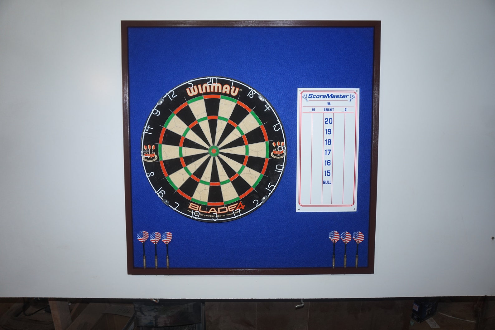 Custom Royal Blue and Black Dart Board Backboard W/winmau - Etsy