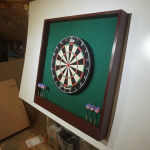 Oversized 32 X 32 Kelly Green & Mahogany Colored Dart Board Backboard ...