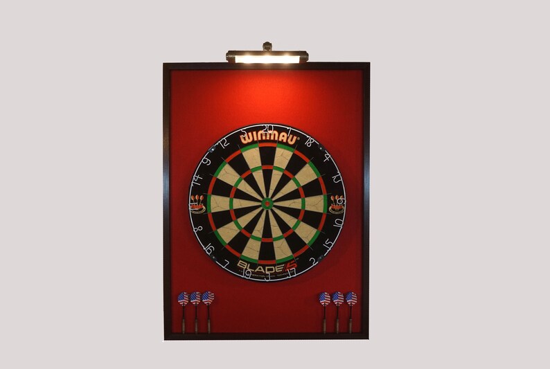 24 X 32 LED Lighted Red and Black Trim Dart Board - Etsy