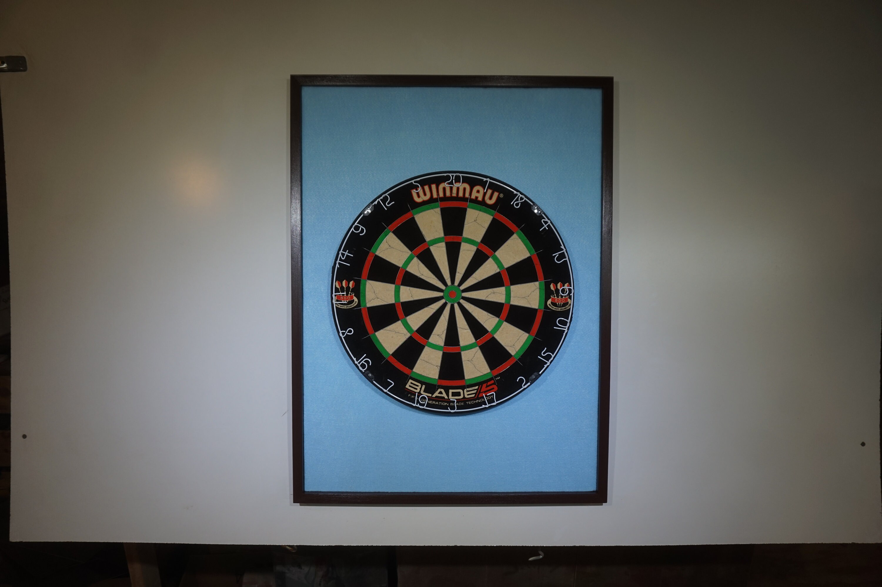 Carolina Powder Blue and Black Trim Dart Board | Etsy