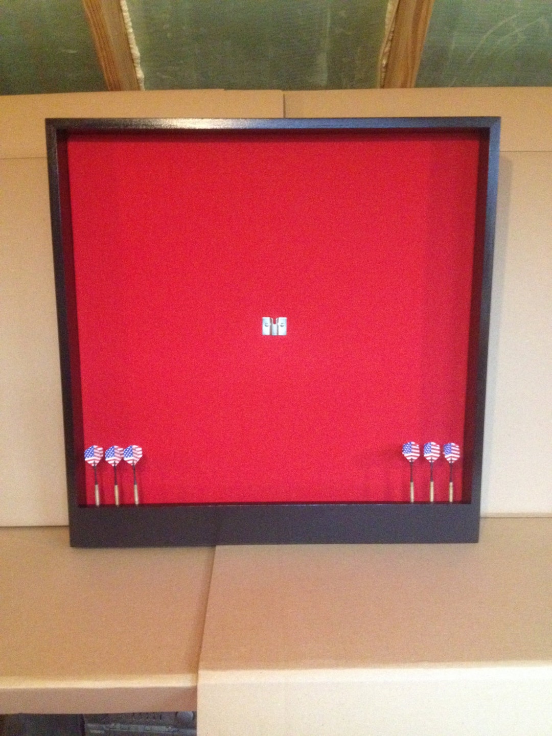 Red & Black Dart Board Backboard, Oversized 32 X 32 Surround Dartboard ...