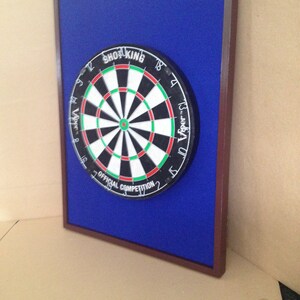 Royal Blue W/mahogany Colored Trim Dart Board Backboard/surround ...