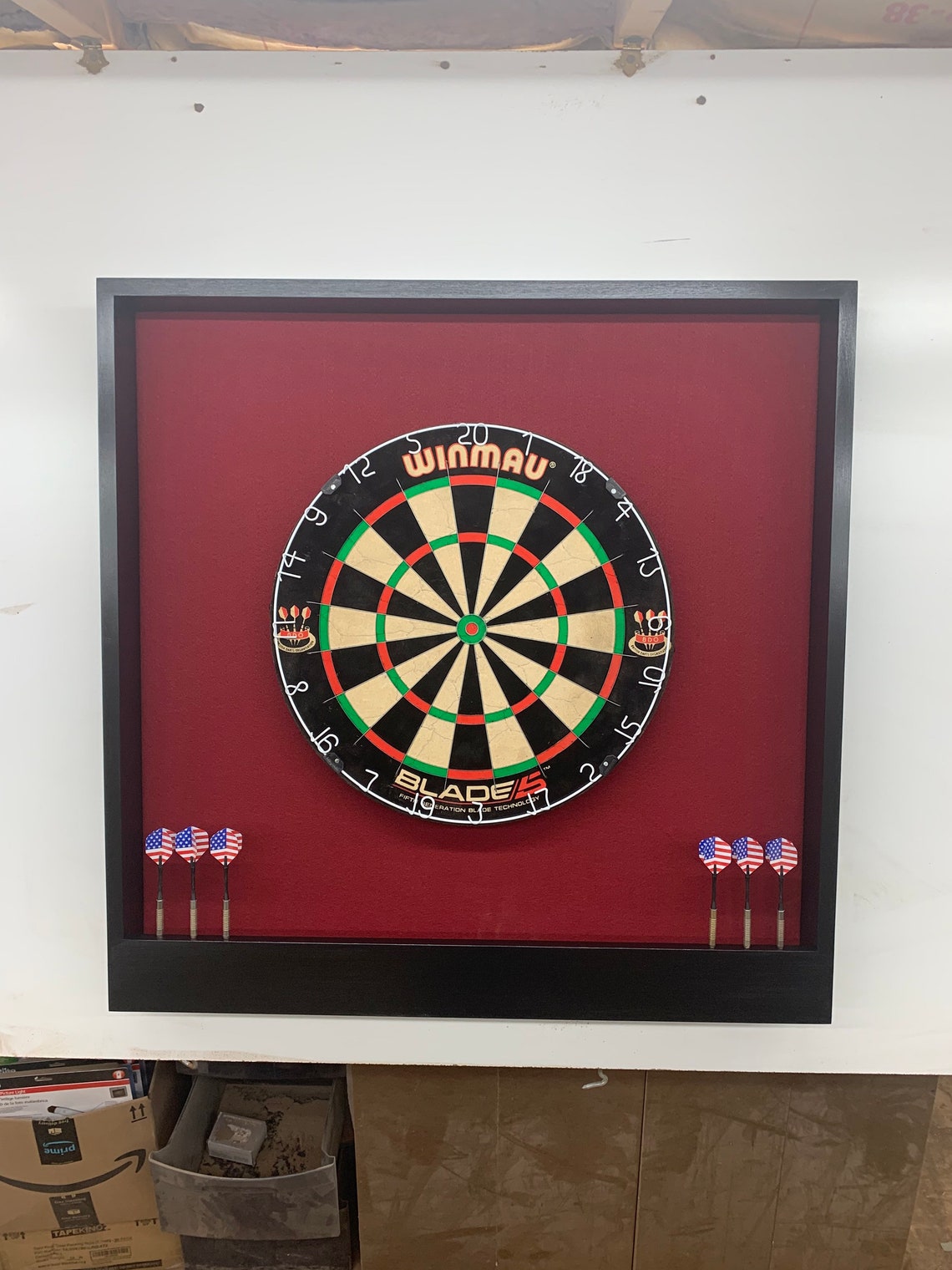 Ruby & Black Dart Board Backboard Oversized 32 X 32 Surround - Etsy
