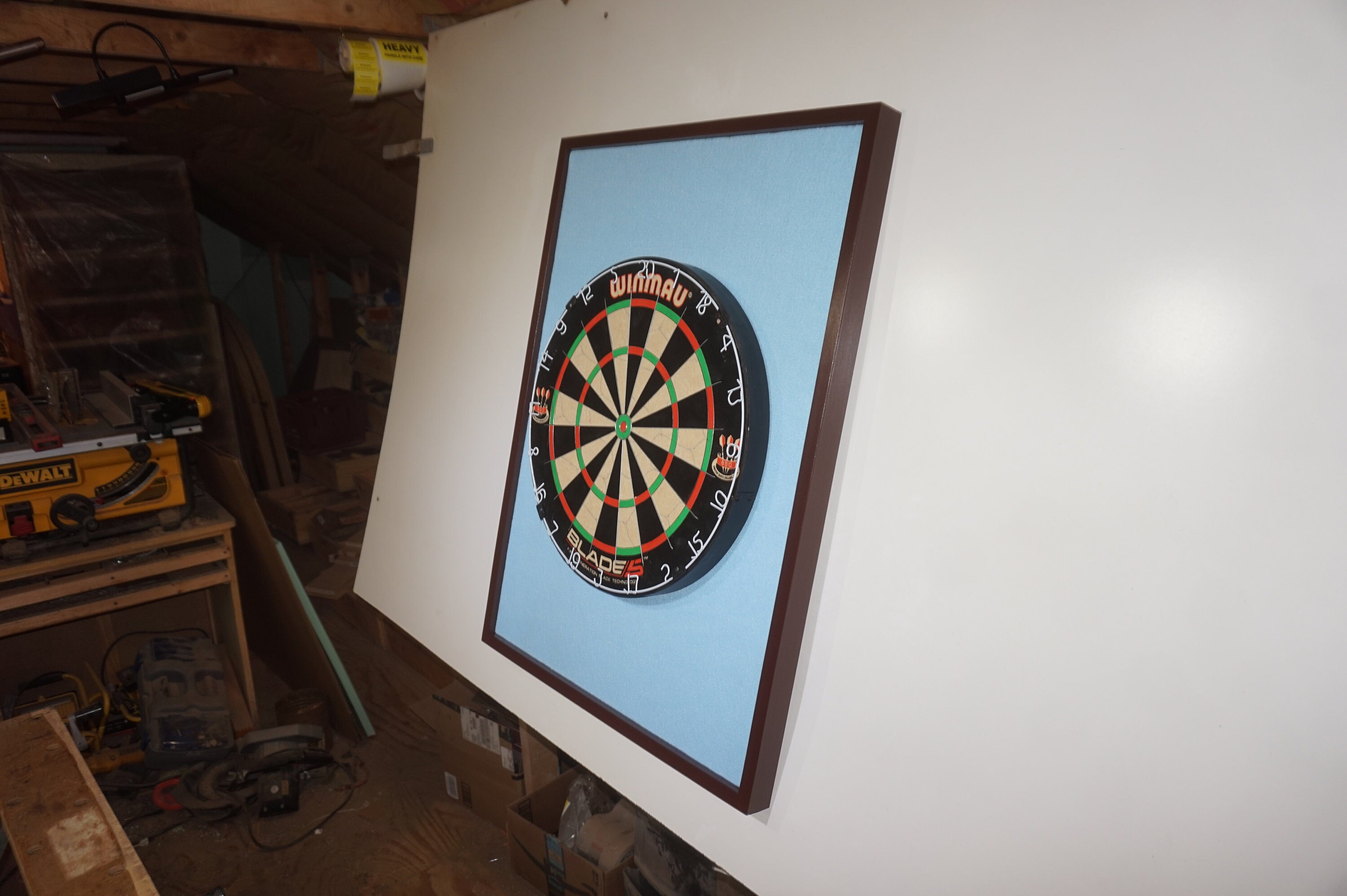 Carolina Powder Blue and Black Trim Dart Board | Etsy
