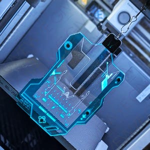 Futuristic Cyberpunk Light up RGB LED Pass/badge Holder ( Cosplay ...